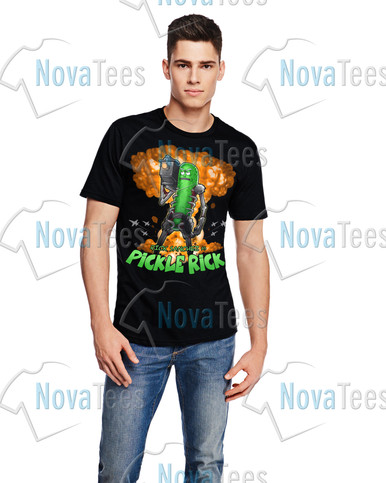 Rick & Morty Pickle Rick T-Shirt | Explosive Cartoon Character Graphic ...