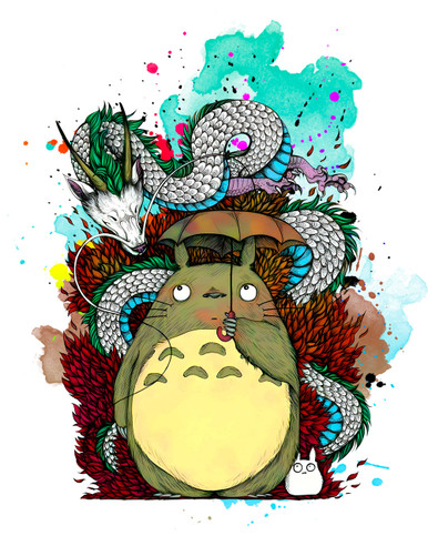 Totoro Water Color