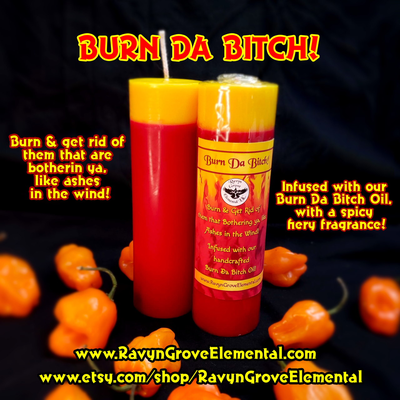 Fiery Wall of Protection (FWOP) Pillar Candle - Infused with our FWOP OIL!
