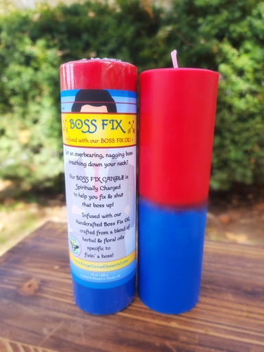 BOSS FIX Pillar Candle - Infused with our BOSS FIX OIL!