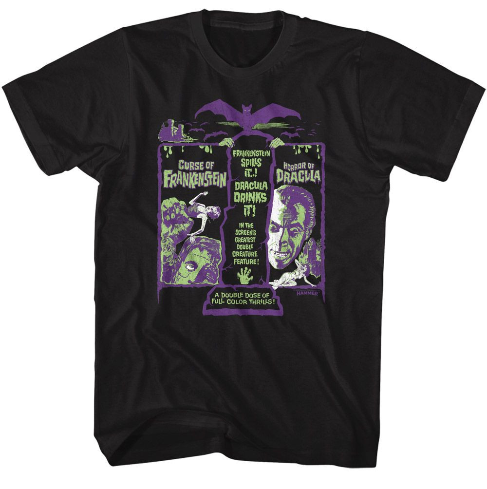 HAMMER HORROR HAMMER HORROR FRANKEN DRAC RECOLOR s/s tee