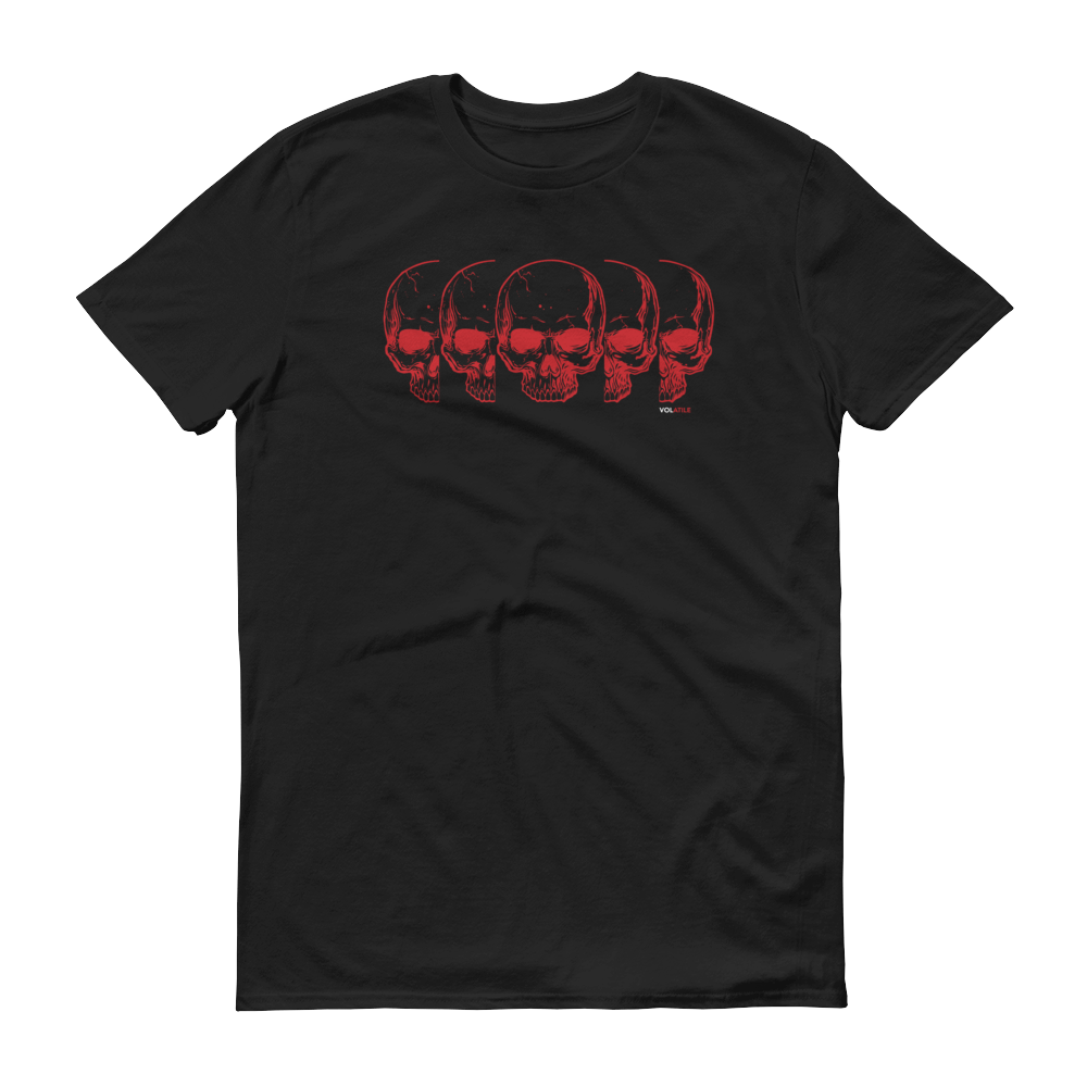 Volatile | Skull | Die Cut Rub On Sticker