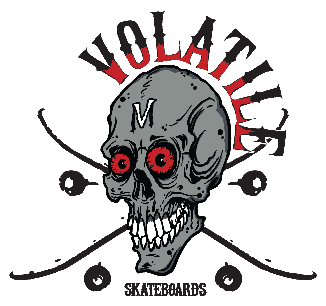 Volatile Skateboards | Haslam Skull | T-shirt