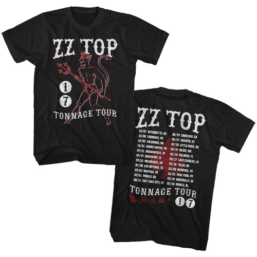 ZZ TOP TONNAGE TOUR 17 s/s tee