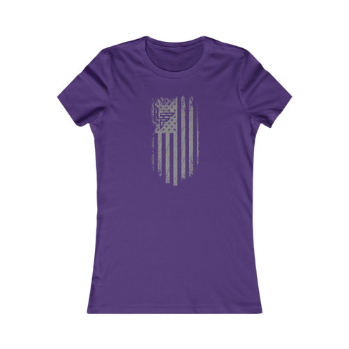 Women's Discreet Flag Tee (MULTIPLE COLORS) - Legacy Firearms Co