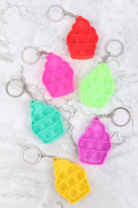 Pop Fidget Sensory and Stress Reliever Keychain (W) - Ready Limited