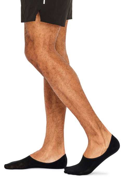 Men's Cotton Invisible Liners - 6 Pack- Black - socks.com.au