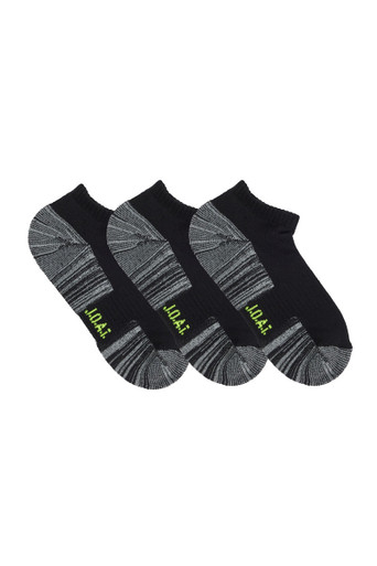 Kid's Bamboo Low Cut Action Socks with Arch Support- 3 Pack- Black (Buy ...