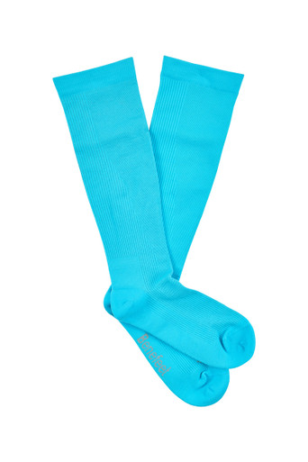 Women's Airsafe Compression Socks- Fluro Blue - socks.com.au