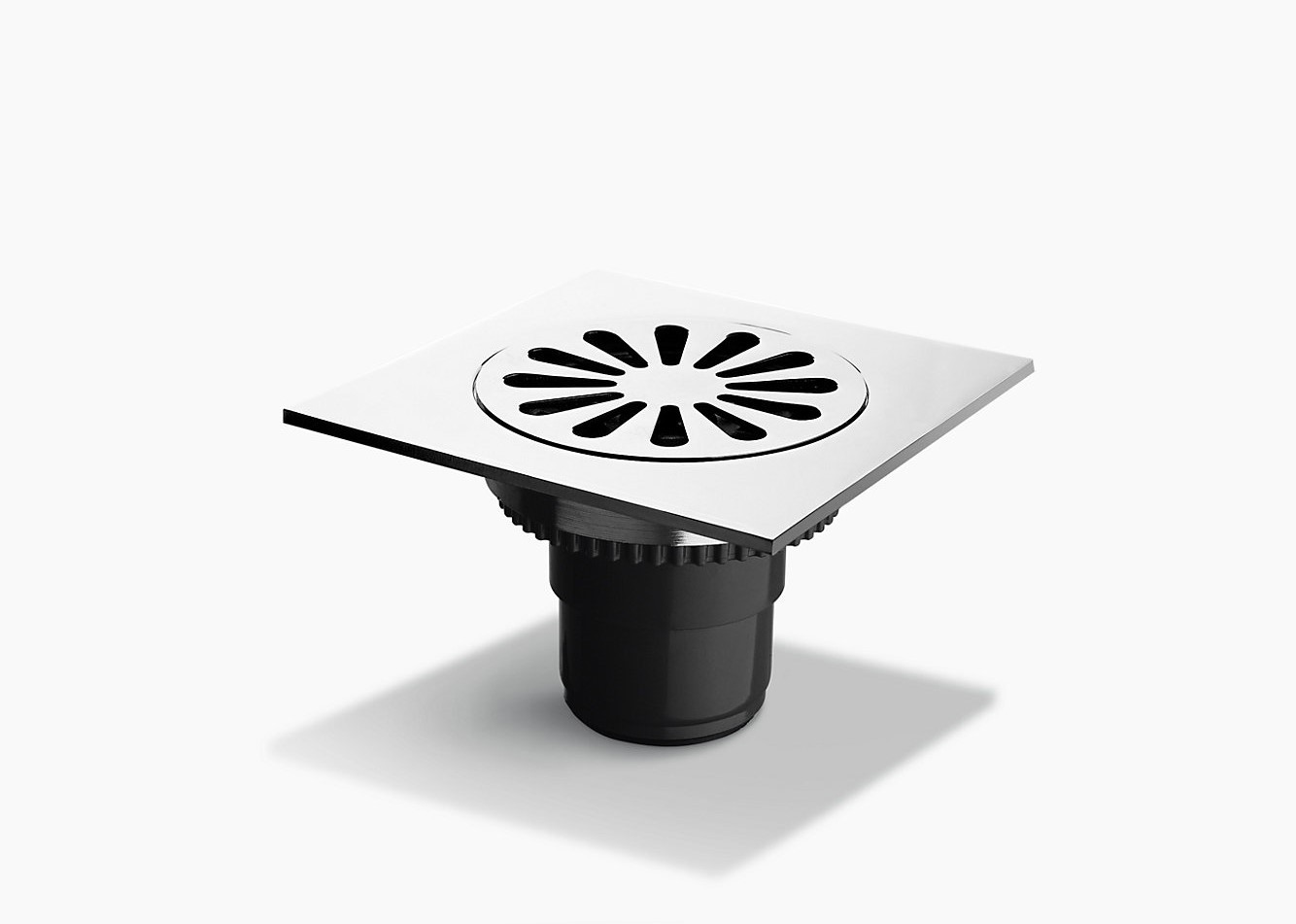 KOHLER HIDDEN FLOOR DRAIN - 100X100MM R75422T-CP POLISHED CHROME ...
