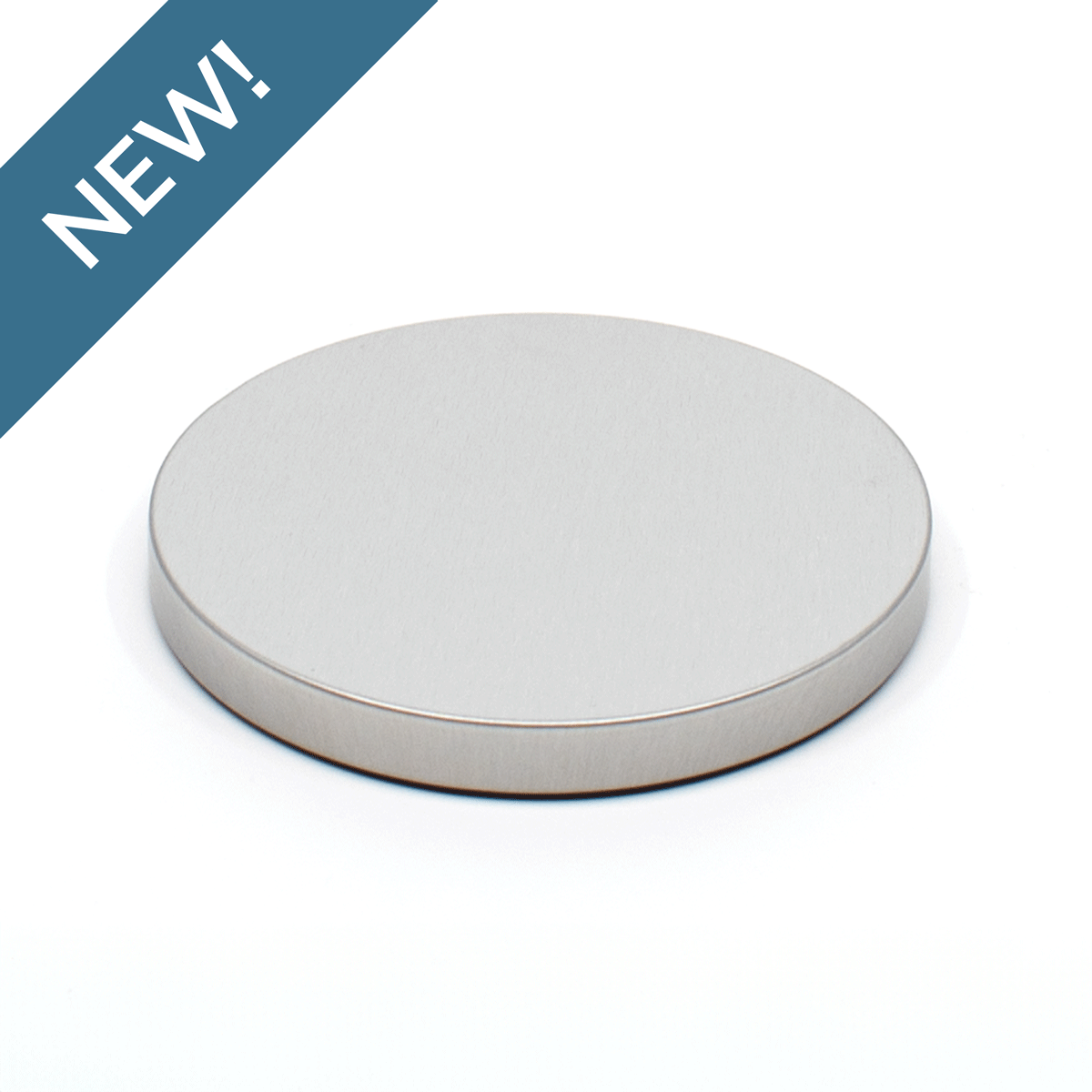 Silver Flat Metal Lid (Medium) - Lone Star Candle Supply