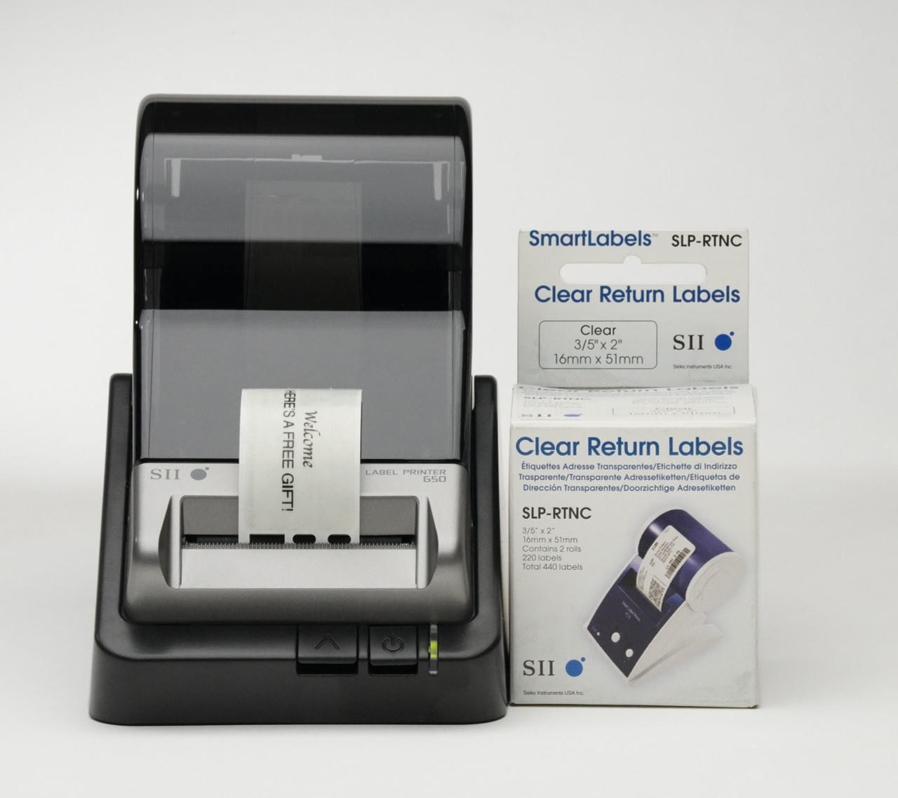 Seiko SLP620/SLP650 0.6 x 2 Clear Address Labels | SLP-RTNC