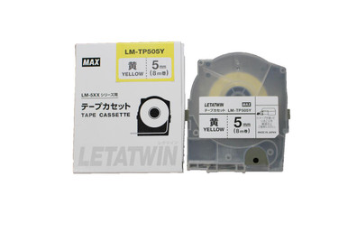 MAX Letatwin LM-TP505Y Yellow 5mmx8m Polyester Tape LM90171
