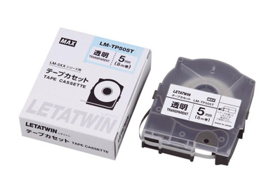 MAX Letatwin LM-TP505T Clear 5mmx8m Polyester Tape LM90172