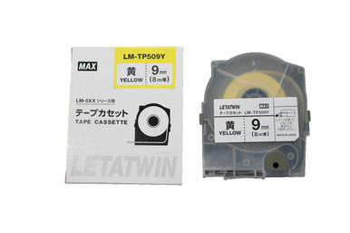 MAX Letatwin LM-TP509Y Yellow 9mmx8m Polyester Tape LM90174