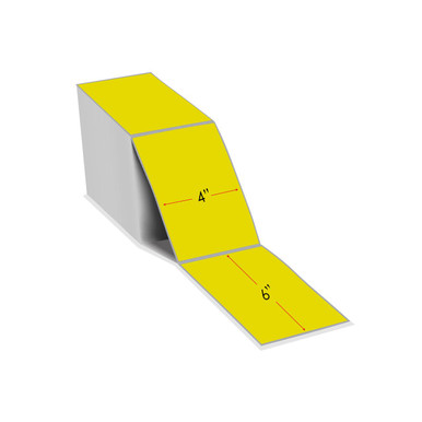 LabelJET 4"x6" Direct Thermal Label | Yellow Shipping Labels