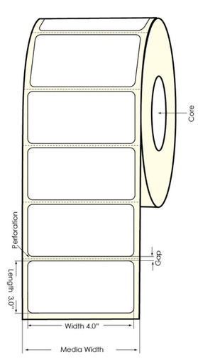 MediaJET Inkjet 4" x 3" Labels | Clear Polyester Labels Roll