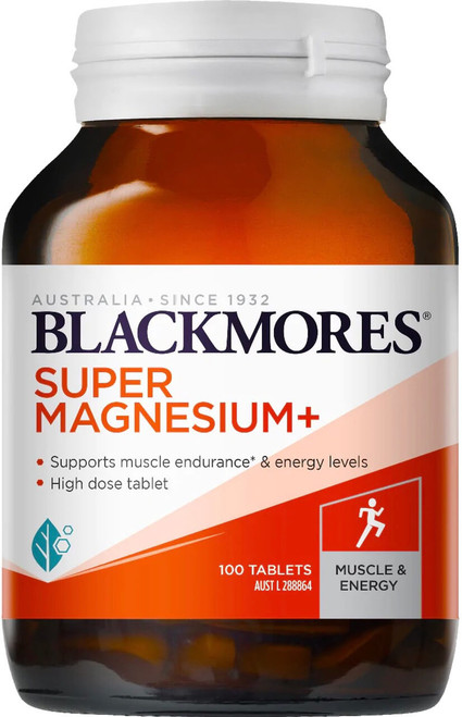 Blackmores Super Magnesium Plus - muscle cramps,spasms,chromium ...