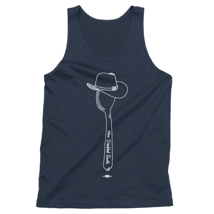 Cowboy Spoonie (Unisex Navy Tank) - New Disabled South Webstore
