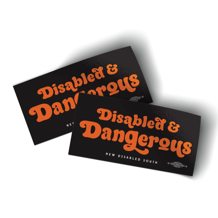 Disabled & Dangerous (4" x 2" Vinyl Sticker -- Pack of Two!) - New ...