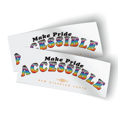 Make Pride Accessible (5.25" x 2" Vinyl Sticker -- Pack of Two!) - New ...