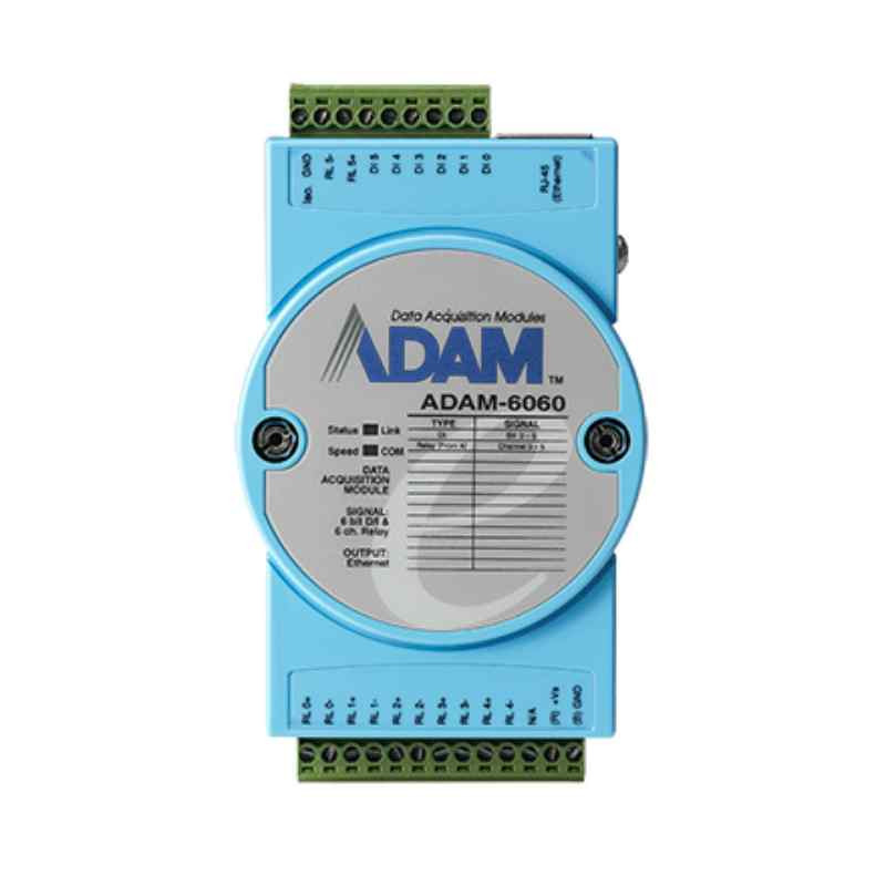 Advantech ADAM-6060 6-ch Digital Input and 6-ch Relay Modbus TCP Module ...