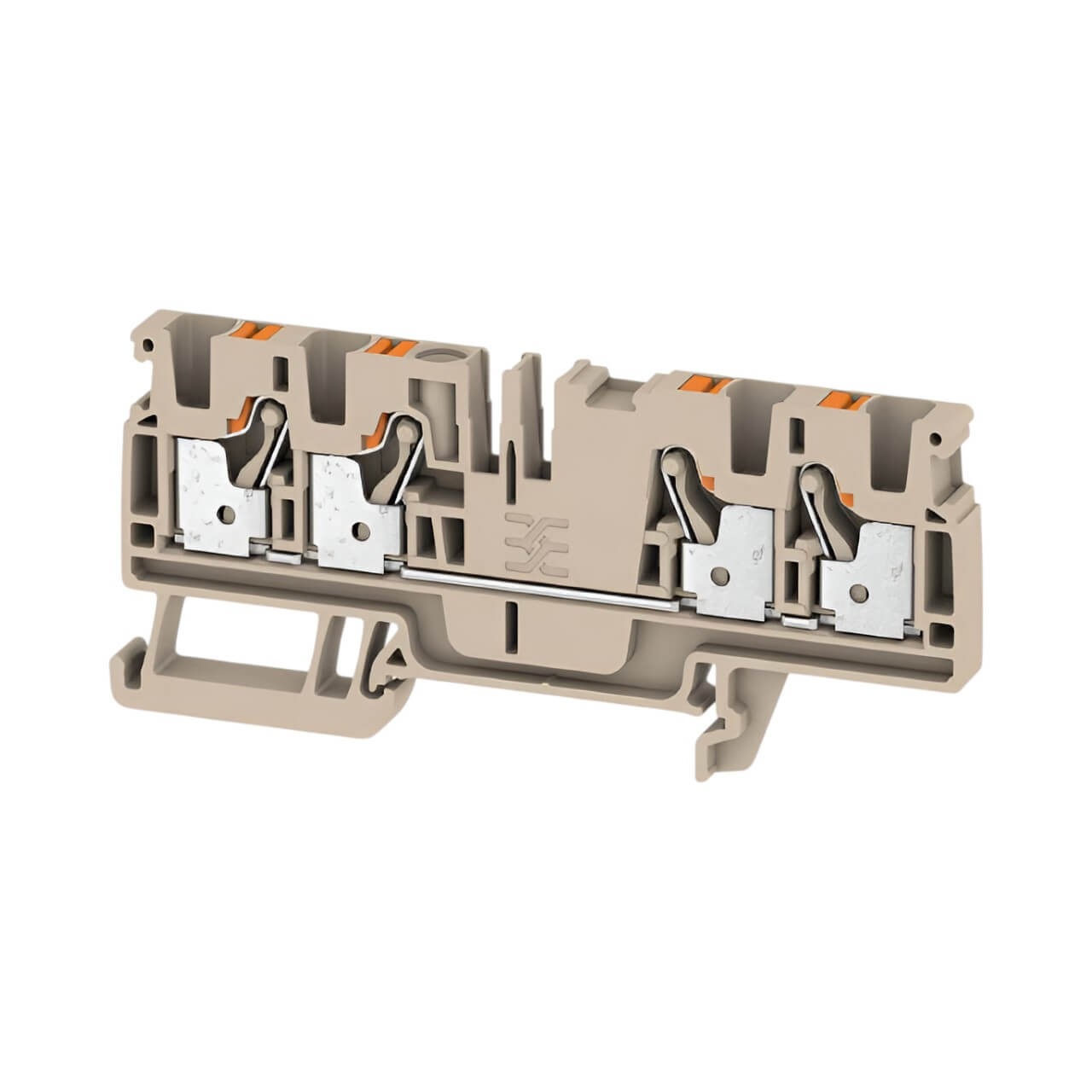 Weidmuller A4C 4 Feed-Through Terminal Block, 4mm², 800V, 32A, Push-In ...