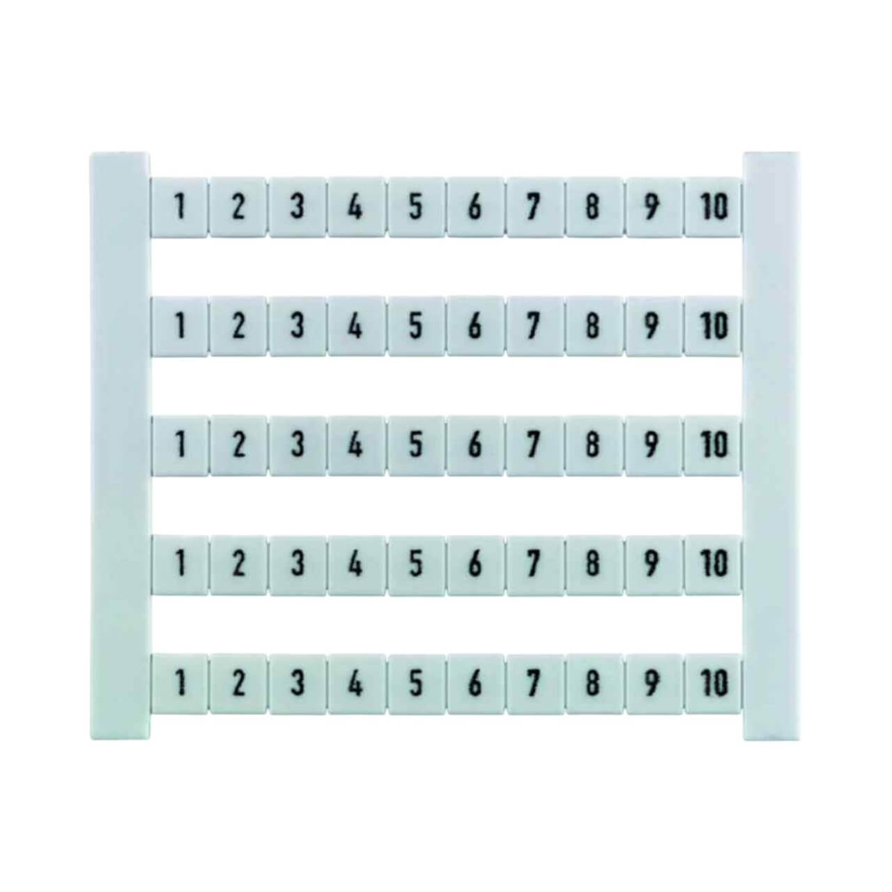 Weidmuller DEK Terminal Marker, 5x5mm, White, Snap-On for Terminal ...