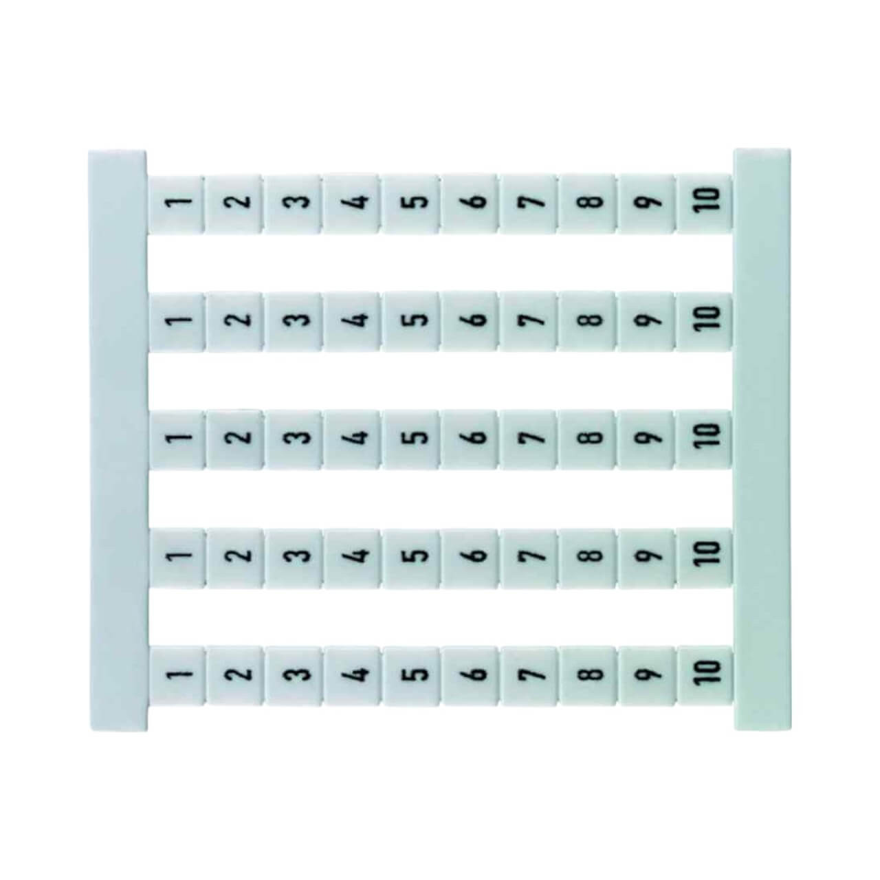 Weidmuller DEK Terminal Marker, 5x6mm, White, Snap-On for Terminal ...