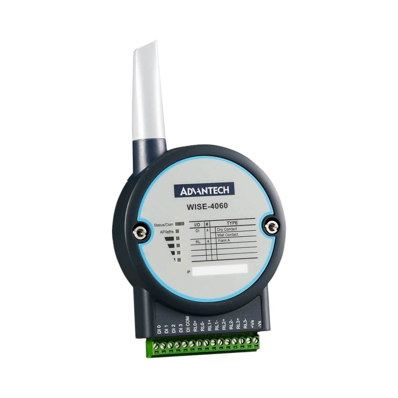 Advantech WISE-4060 IoT Wireless Digital I/O Module, 4DI/4DO, Modbus ...