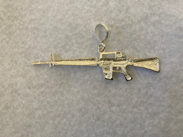 AR 15 STERLING SILVER CHARM SMALL - GLOCKPLATES