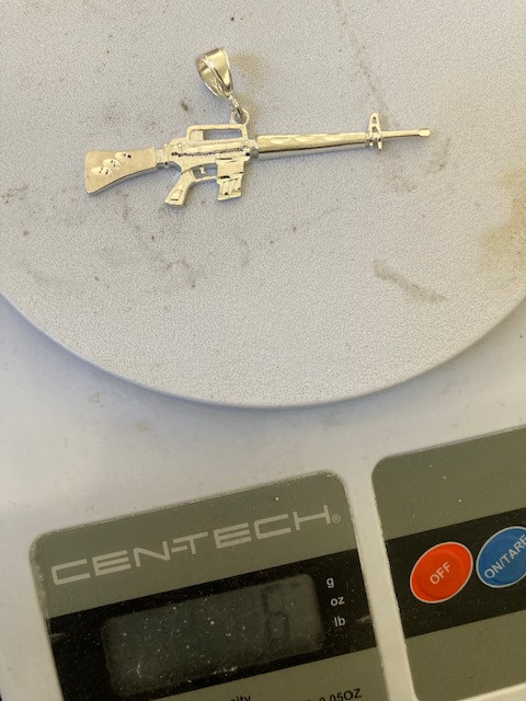 AR 15 STERLING SILVER CHARM SMALL - GLOCKPLATES