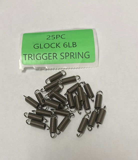 Glock TRIGGER SPRING 6LBS FOR 25 PACK GLOCKS GEN'S 1-4- NOT FOR GEN 5 ...