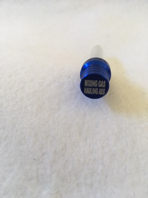 MIXING GAS HAULING ASS BLUE Gas Fuel Cap Vent Breather Hose - GLOCKPLATES