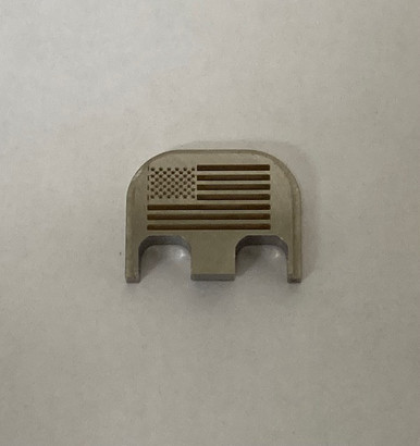 AMERICAN FLAG STAINLESS STEEL Glock Gen 1-5 Billet Backplate Slide ...