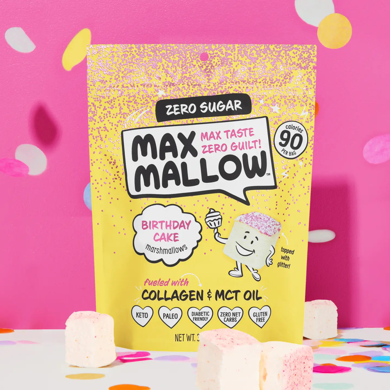 Grss-FED Birthday Cake Max Mallow - Sugar Free Marshmallow - Hasselmann ...