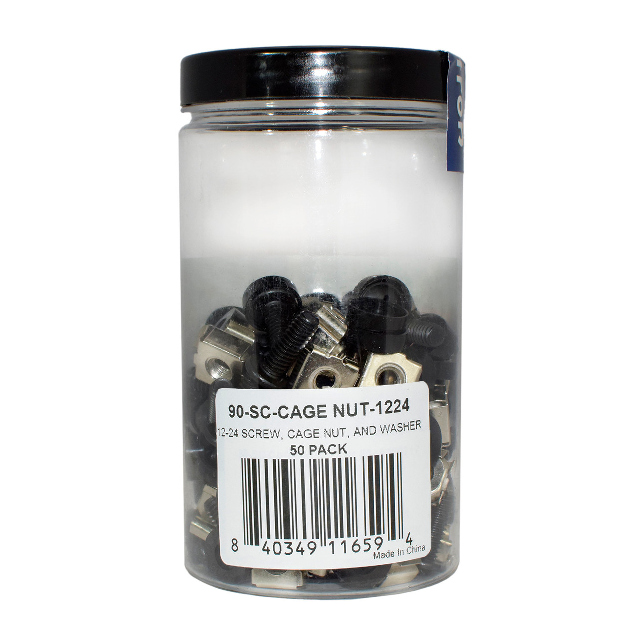 90-SC-CAGE NUT-1224 , 12-24 SCREW, CAGE NUT, AND WASHER, Weltron