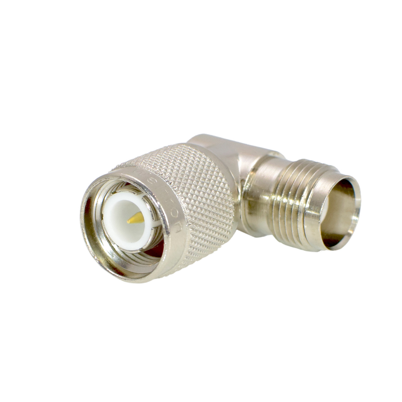44-281,TNC MALE PLUG TO TNC FEMALE JACK 90° ANGLE ADAPTER,Weltron