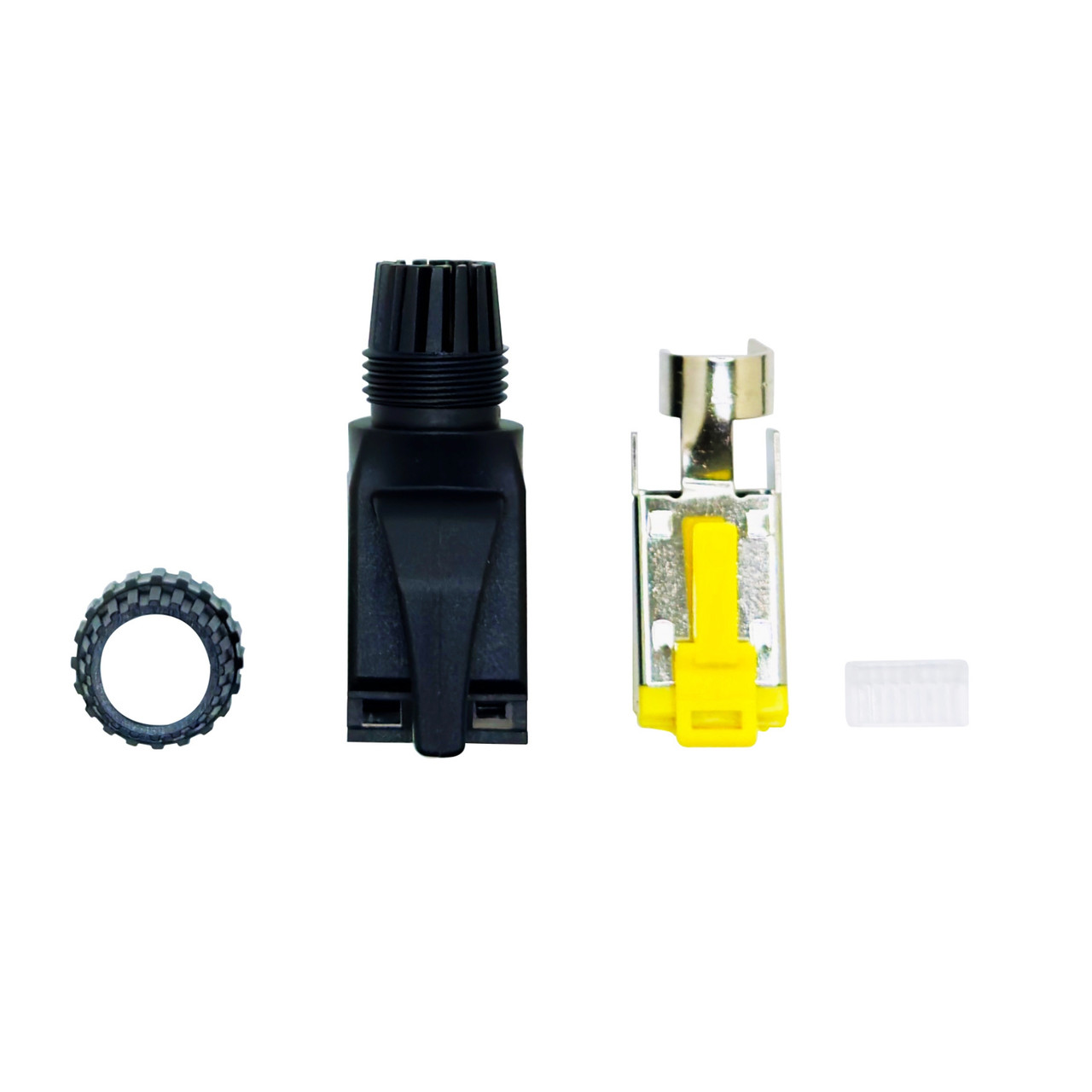 Cat6A Industrial Shielded RJ45 Modular Plug | 50µ Gold Contacts | Screw ...