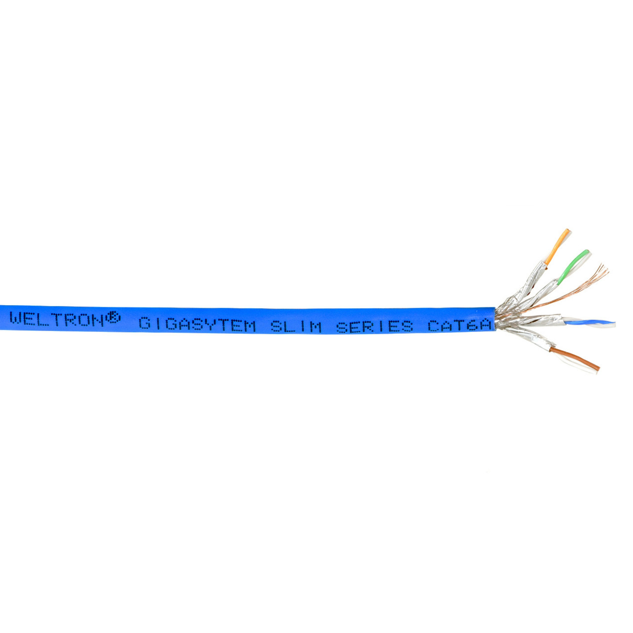 Category 6A Slim S/FTP 28AWG Stranded CM Bulk Wire - Weltron