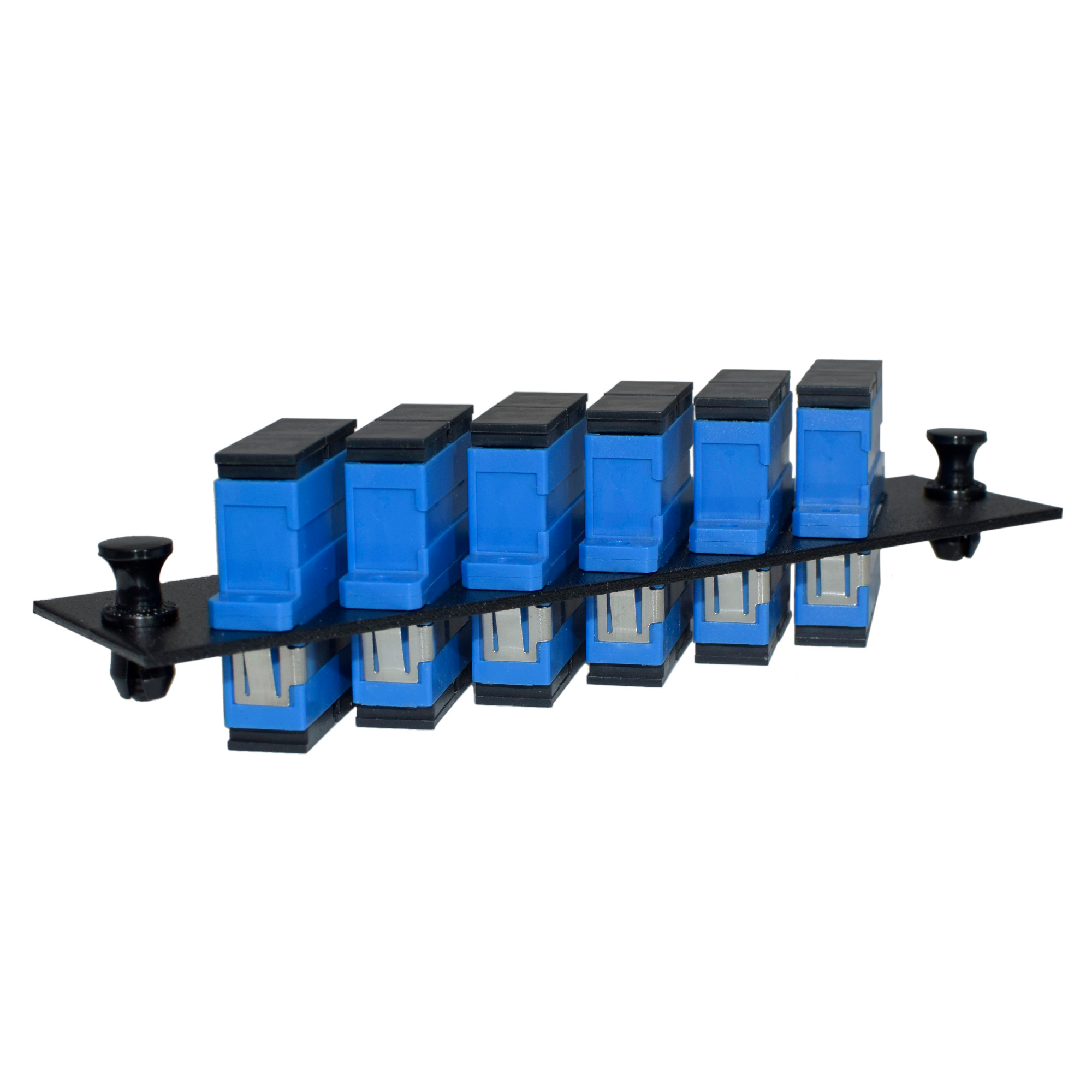 FIB-006D-SC-CR , Loaded 6 Port Fiber Panel with SC/SC Ceramic Couplers ...