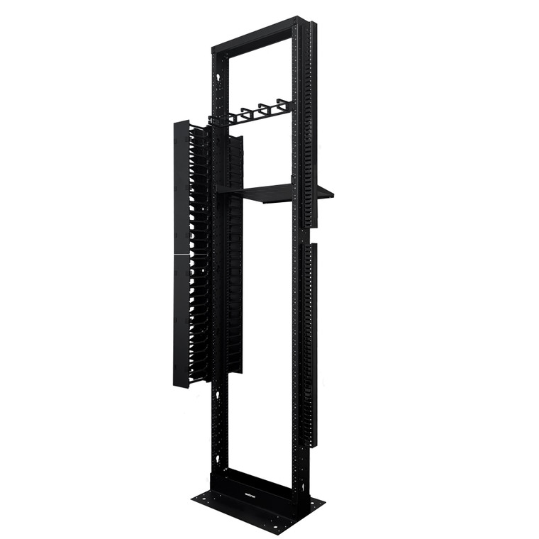 90-4090-7 , 45U 2-POST OPEN RACK BLACK WELTRON