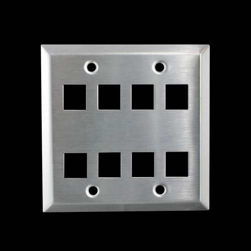 Stainless Steel Double Gang Keystone Plates Weltron