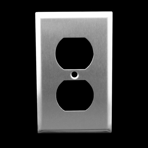 93-101 Stainless Steel Electrical Faceplate Single Gang Weltron