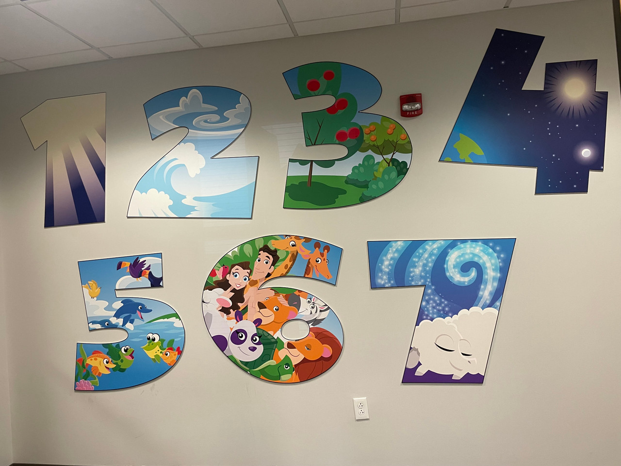 Seven Days of Creation Bible Story Wall Decals