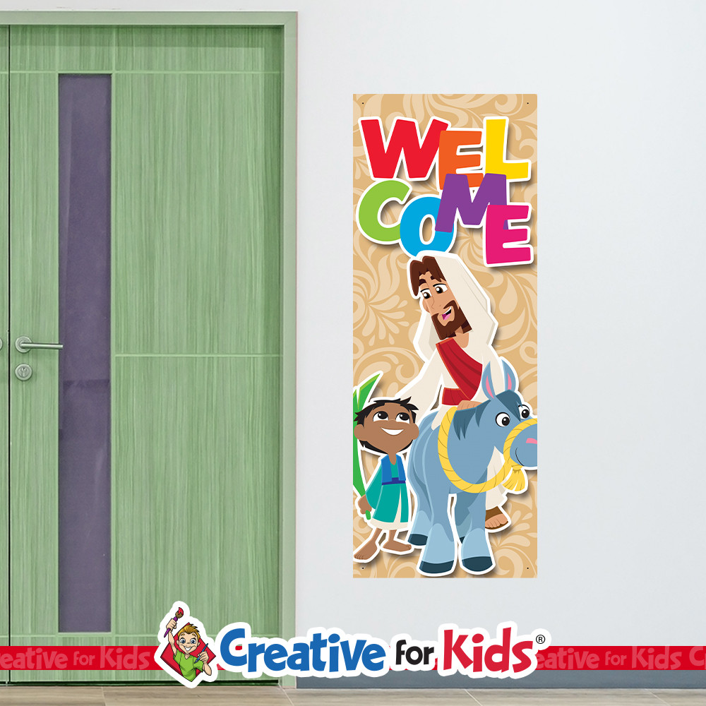 Welcome With Jesus Kids Church Wall Decal