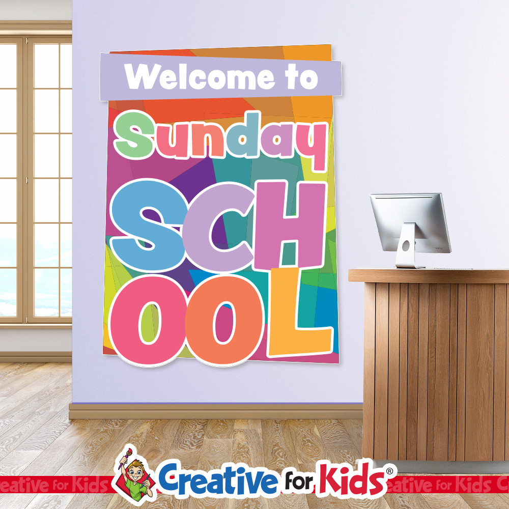 Jesus Welcome To Sunday School Wall Decal