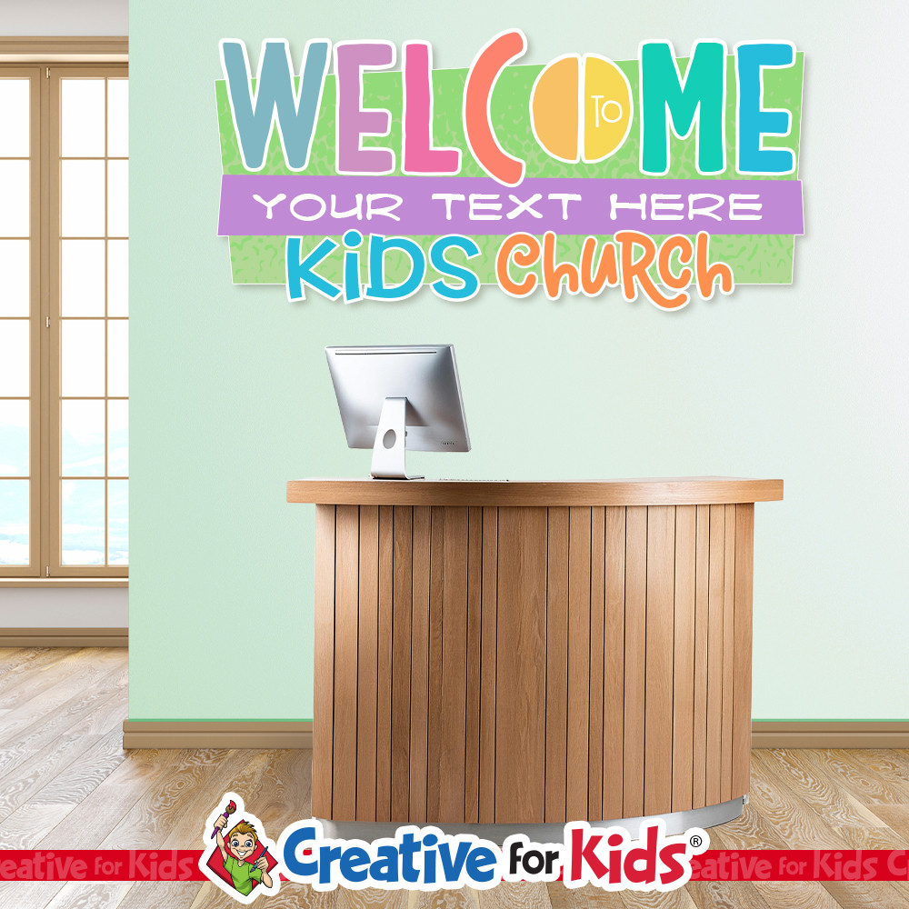 Custom Welcome Wall Decal Squiggles