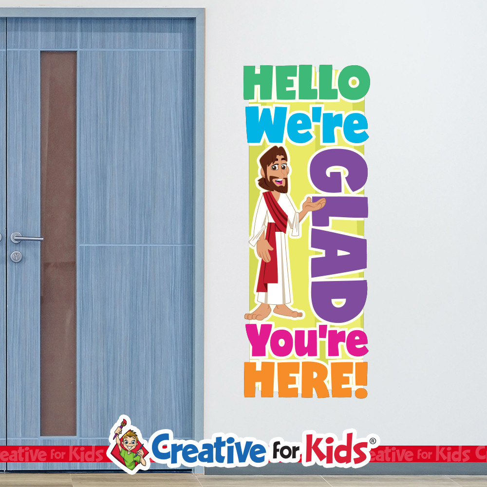 Welcome With Jesus Kids Church Wall Decal