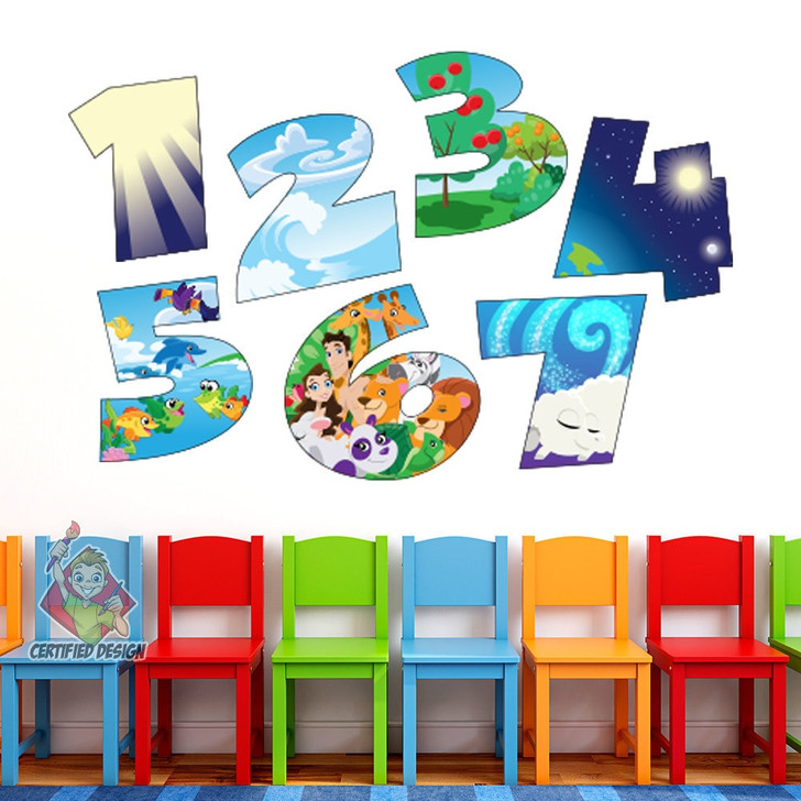 Seven Days of Creation Bible Story Wall Decals